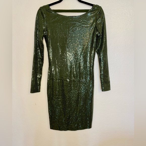 JAYGODFREY | Dresses | Used Once Green Sequin Jay Godfrey Dress In Size ...
